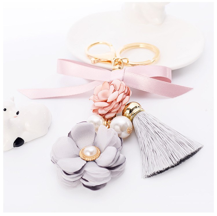 Flower & Silk Tassel Key Chain | MinxxShop